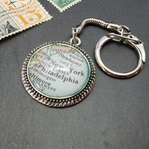 Custom Map Keychain Perfect for Long Distance Gift and for - Etsy