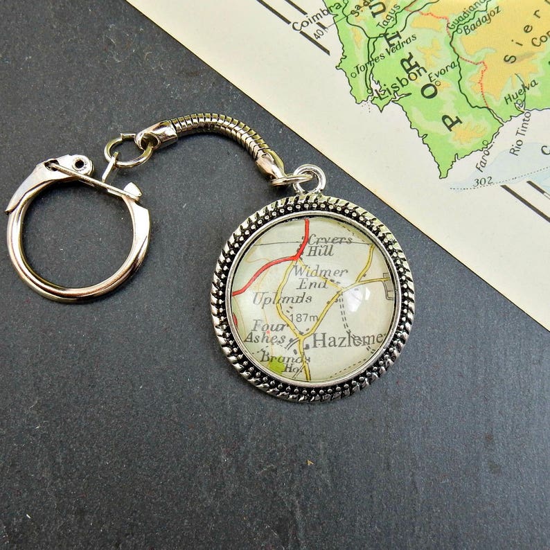 Custom Map Keychain Perfect for Long Distance Gift and for - Etsy
