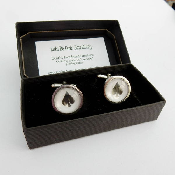 Card Cufflinks - Etsy