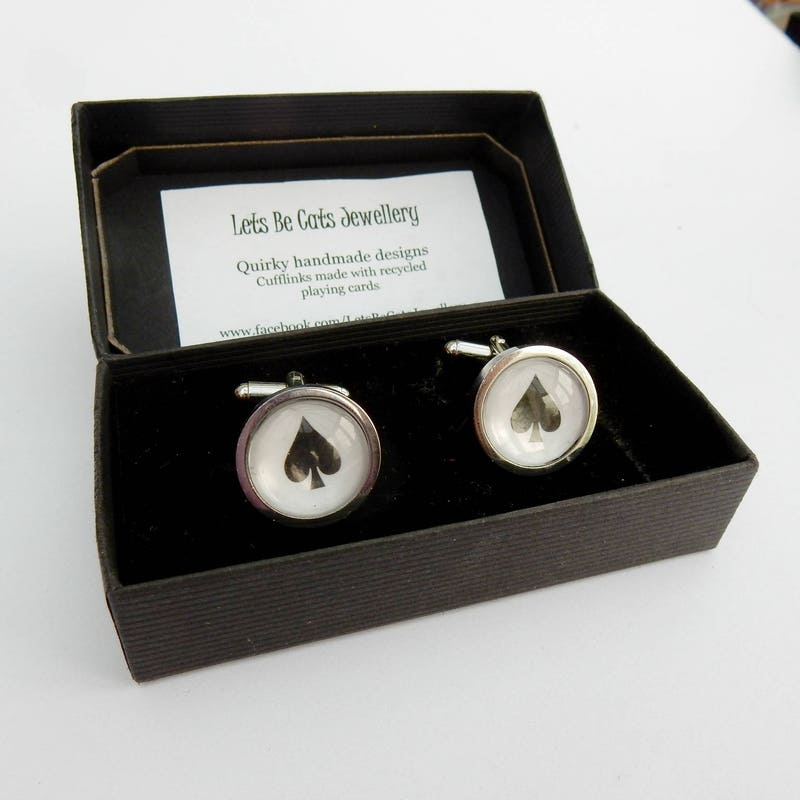 Card Cufflinks - Etsy