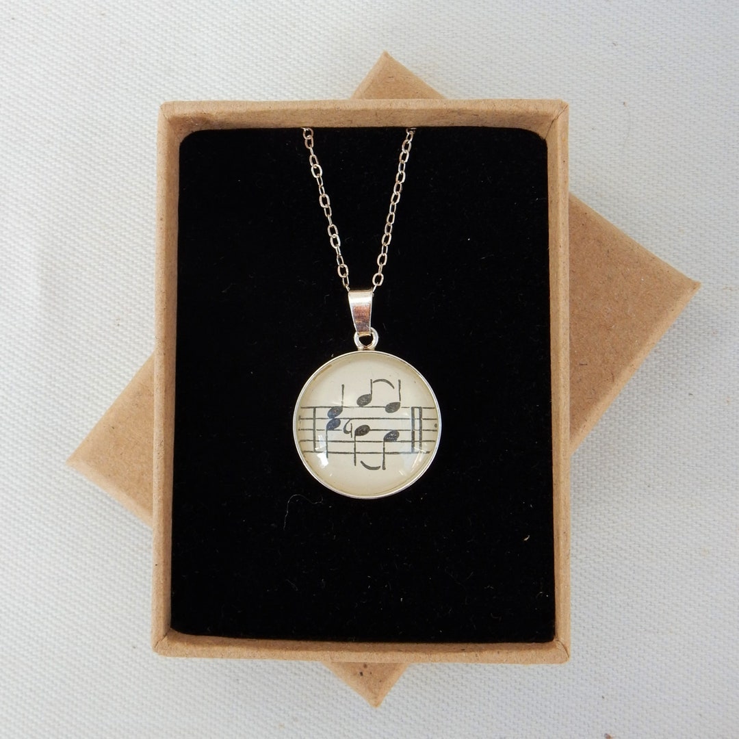 Silver Music Notes Pendant Jewellery for a Musician - Etsy