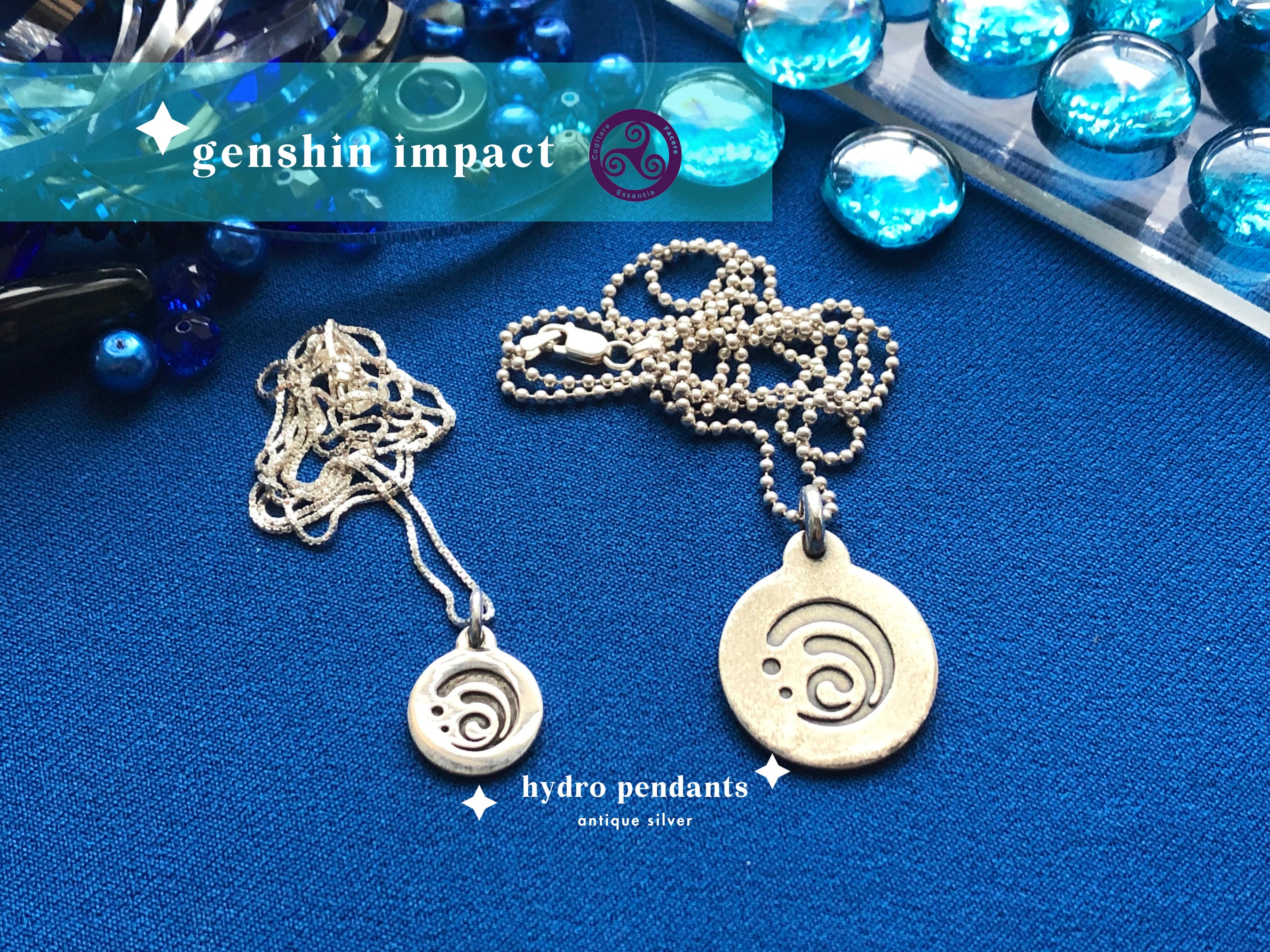Genshin Impact Hydro Element Pendant - Available for Pre-order - Etsy