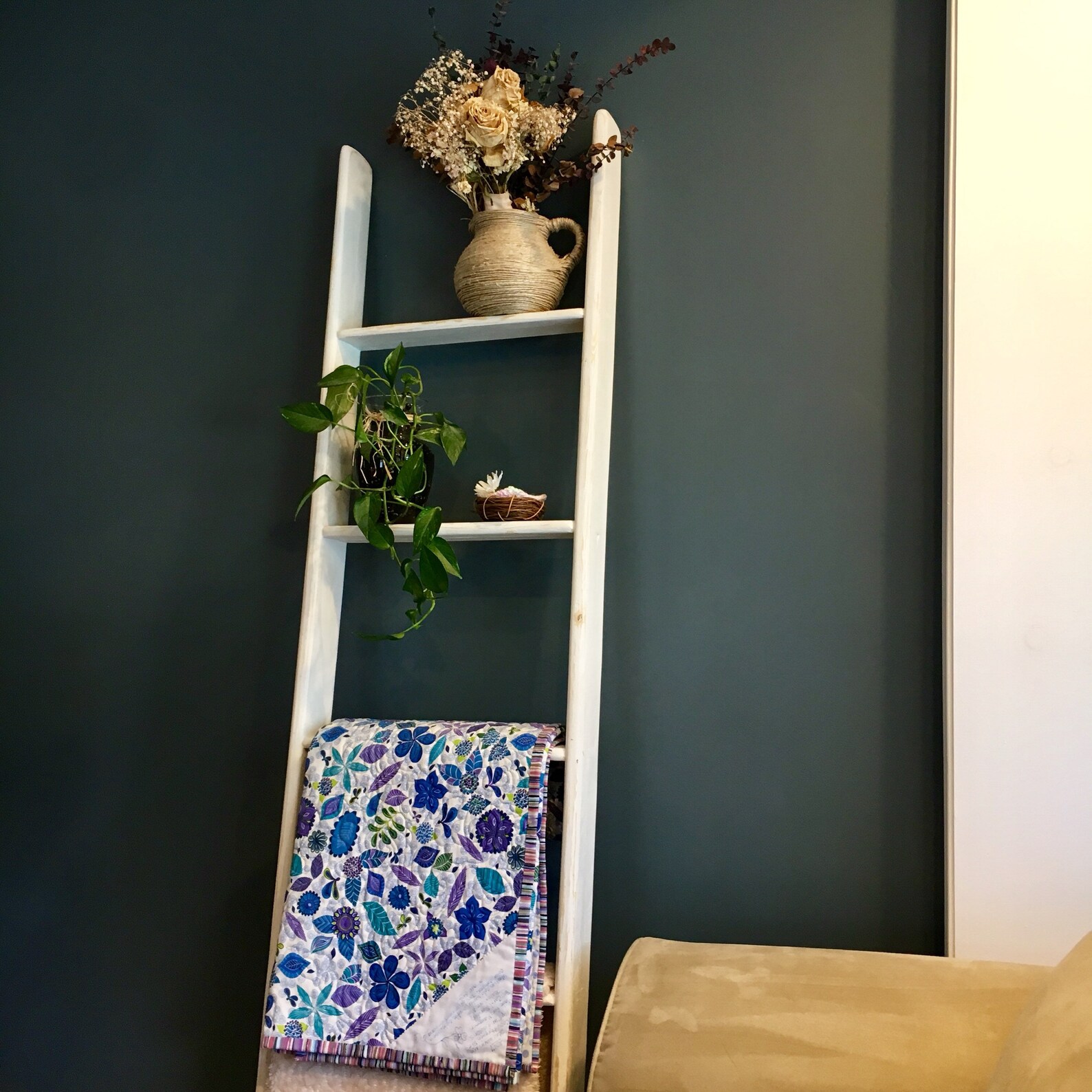 White Blanket Ladder Blanket Ladder 6 Ft - Etsy