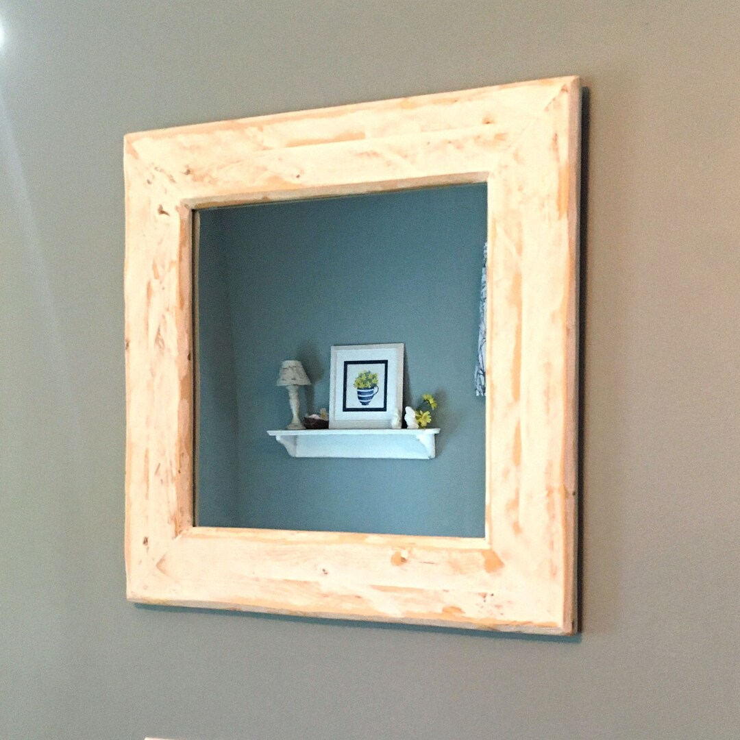 Rustic Wall Mirror Distressed White Wall Mirror Vanity - Etsy