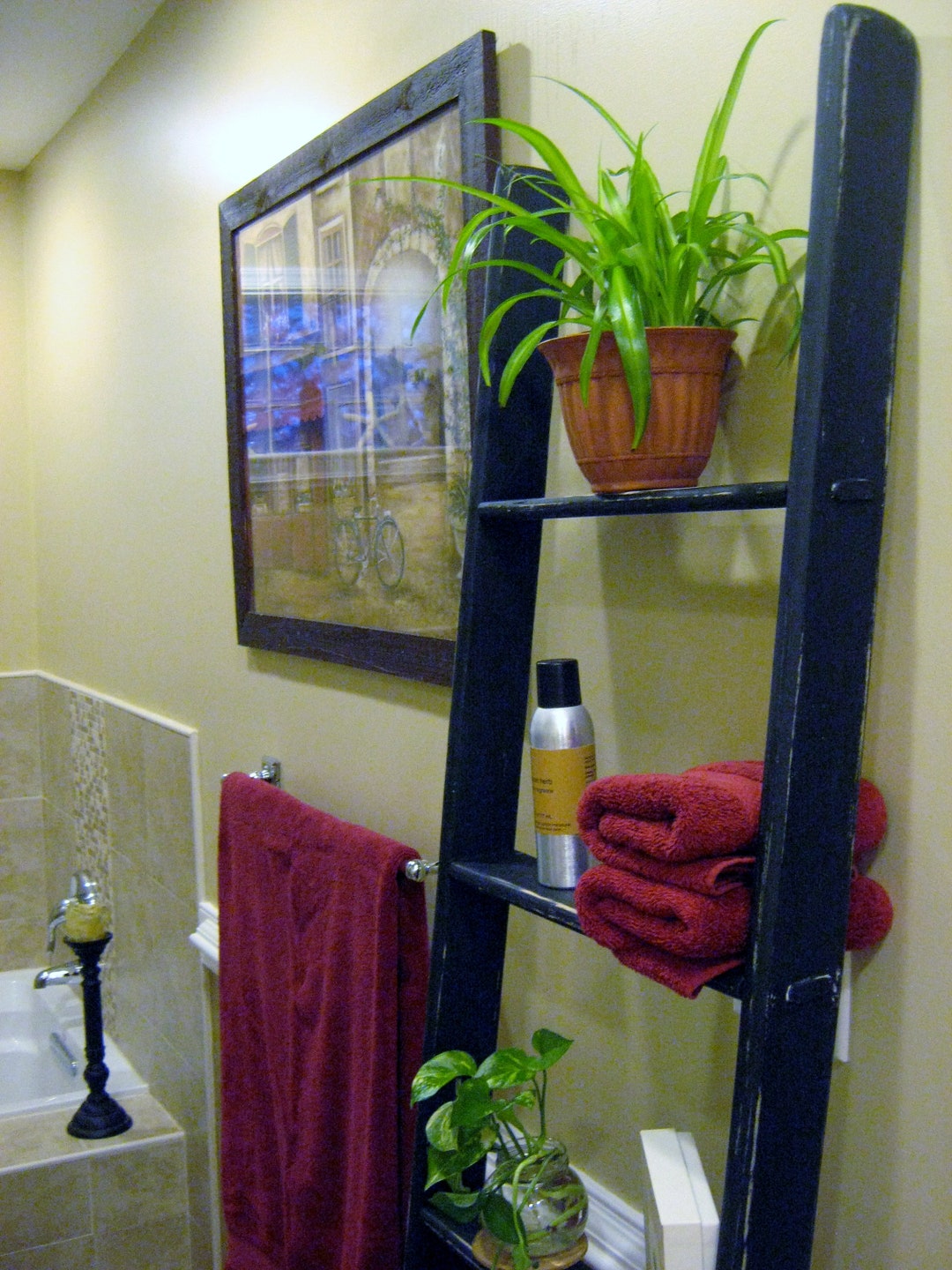 Rustic Wood Ladder, Ladder Wall Decor, Decorative Ladder - Etsy