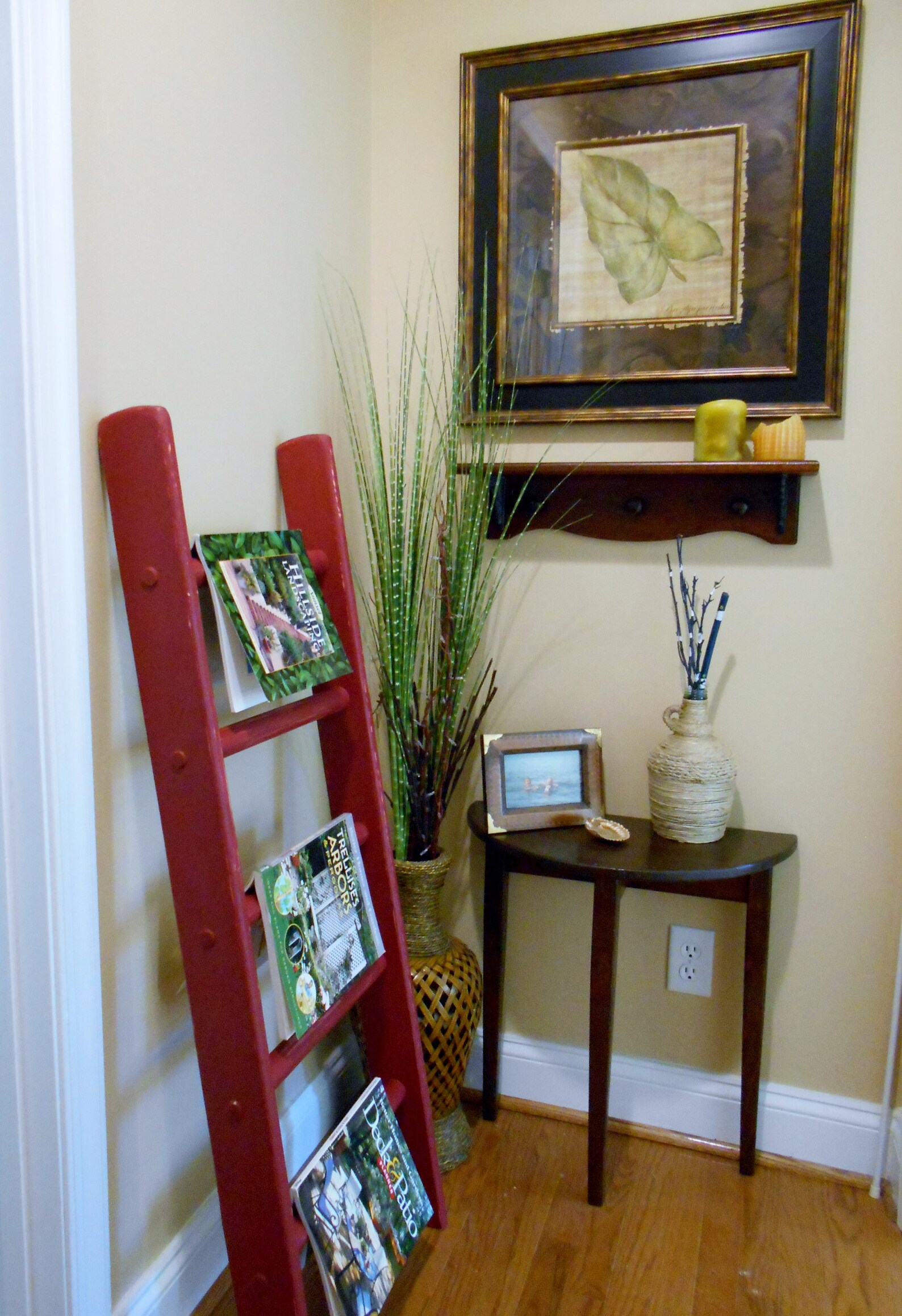 Leaning Ladder Shelf Rustic Ladder Shelf Leaning Shelf Books - Etsy