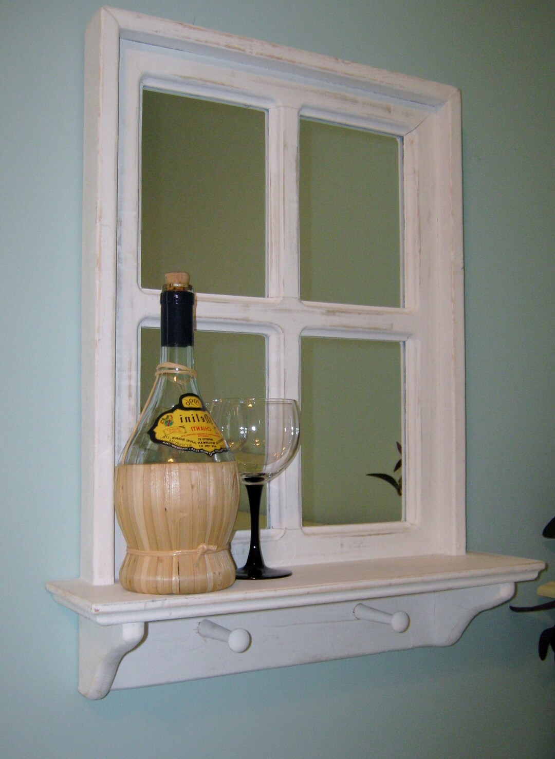 Mirrored Window White, Distressed White Mirrored Window, Mirrored ...