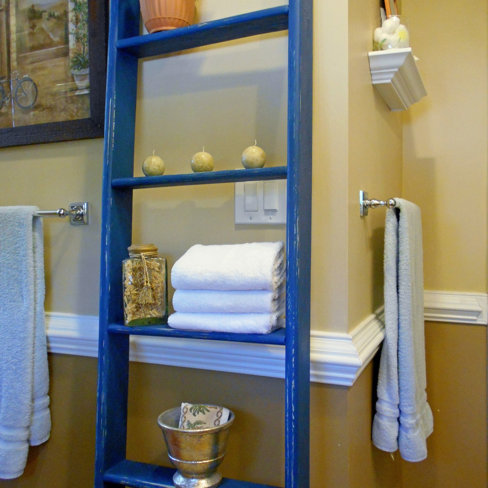 Rustic Wood Ladder Ladder Wall Decor Decorative Ladder - Etsy