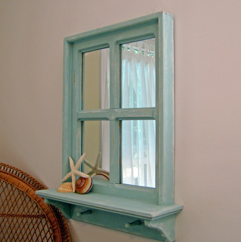 Framed Mirror Framed Blue Mirror Frame Blue Mirror Shabby - Etsy