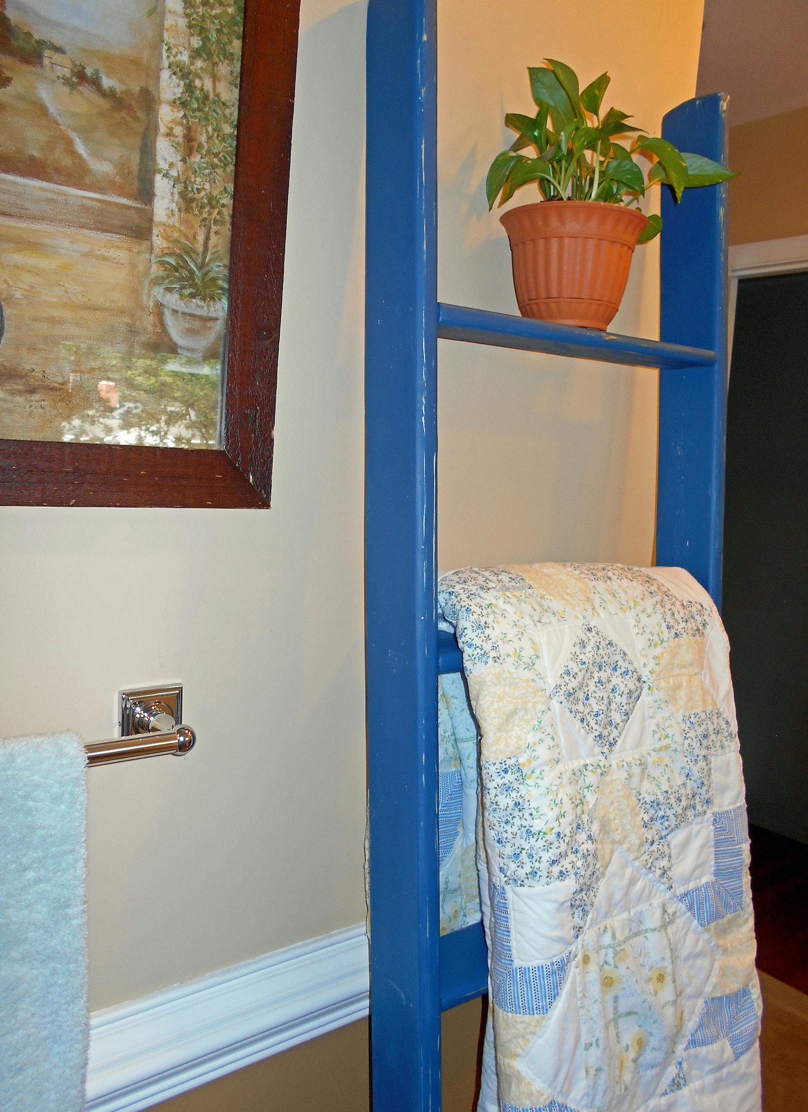 WOOD LADDER Towel Ladder for Bathroom - Etsy