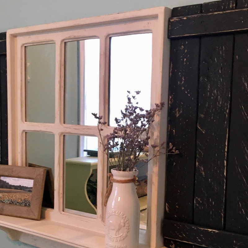 Window Mirror With Shutters - Etsy