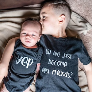 Did We Just Become Best Friends, Matching Set, Newborn, Baby, New Baby ...