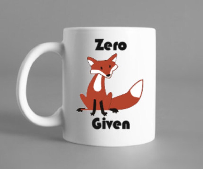 Vinyl Zero Fox Given Mug Coffee Mug Coffee Fox Drinking - Etsy