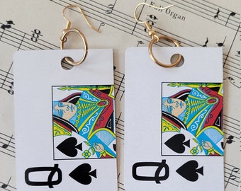 Queen of Spades Earrings - Etsy