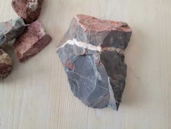 Banded River Rock Striped River Rock Wishing Rock Black - Etsy