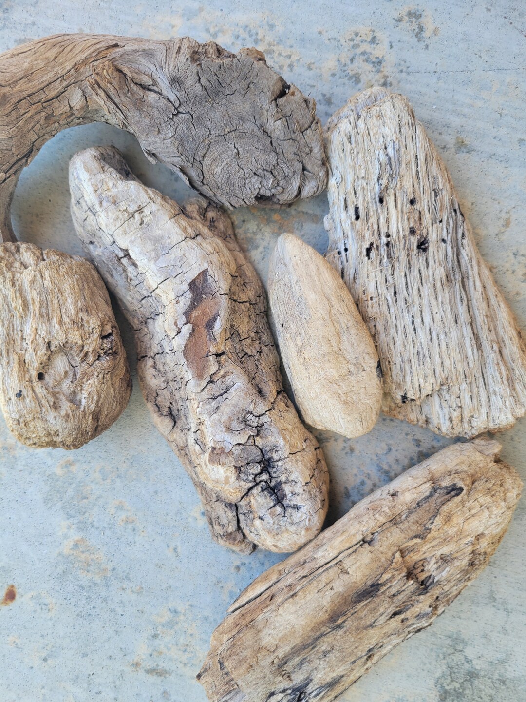 6 Natural Drift Wood Pieces, Mixed Lot Drift Wood, Driftwood Crafts ...