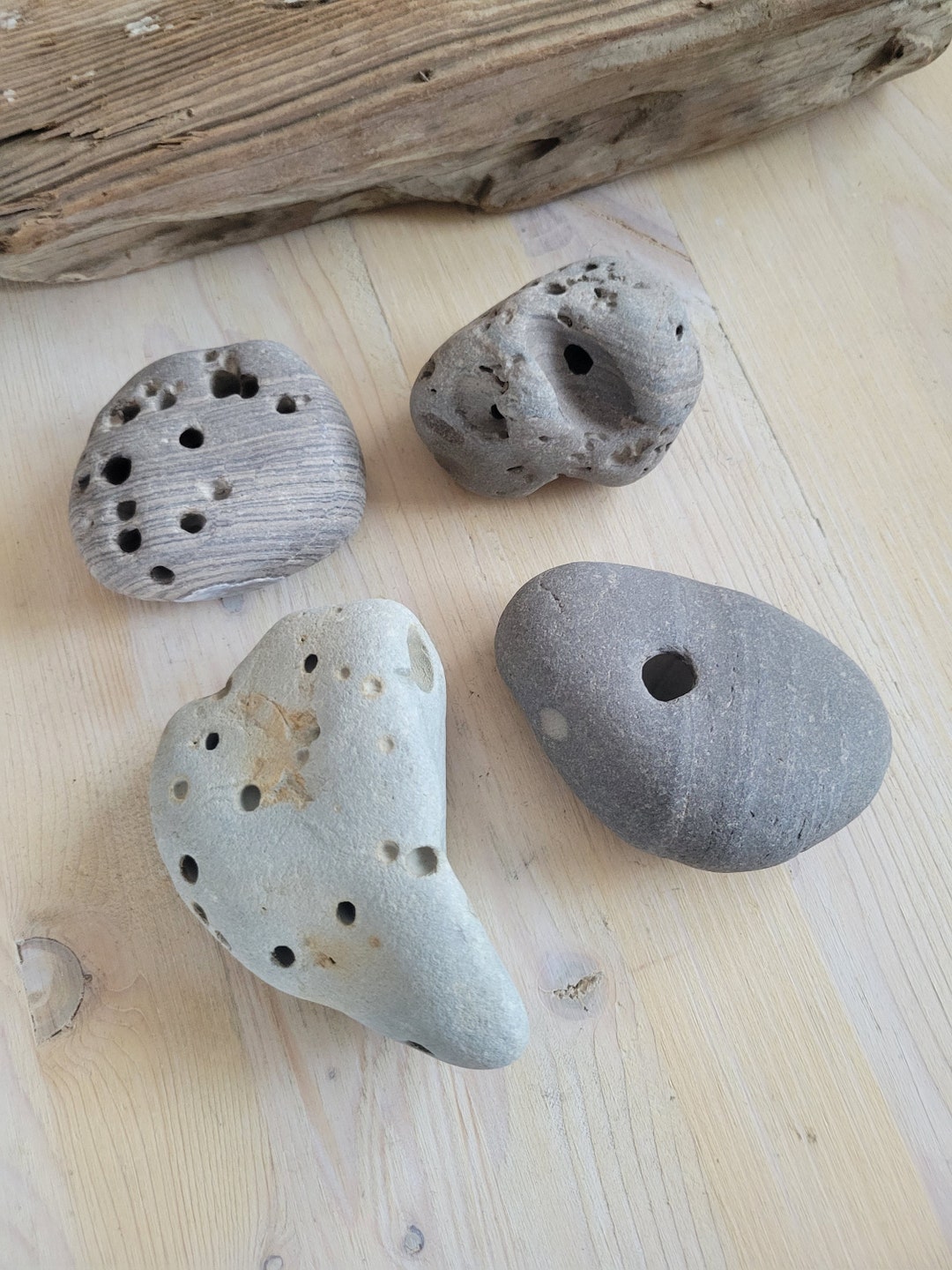 Hagstone Beach Holey Stone, Healing Stone, Unique Beach Stone, Holey ...