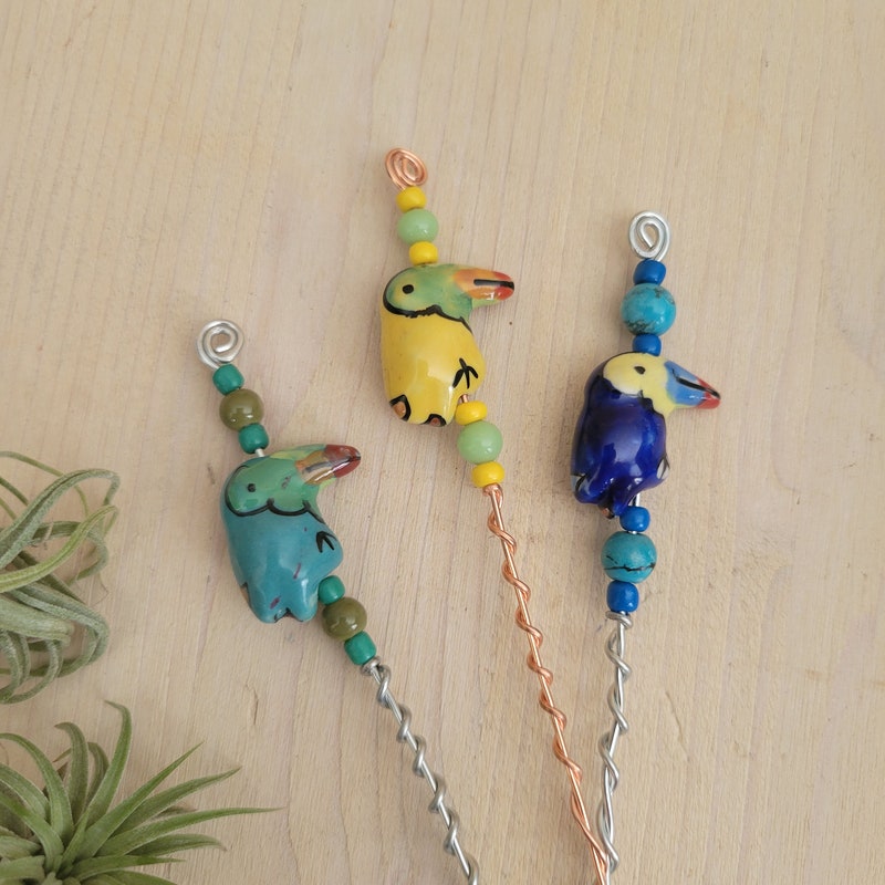 Bird Planter Stake - Etsy