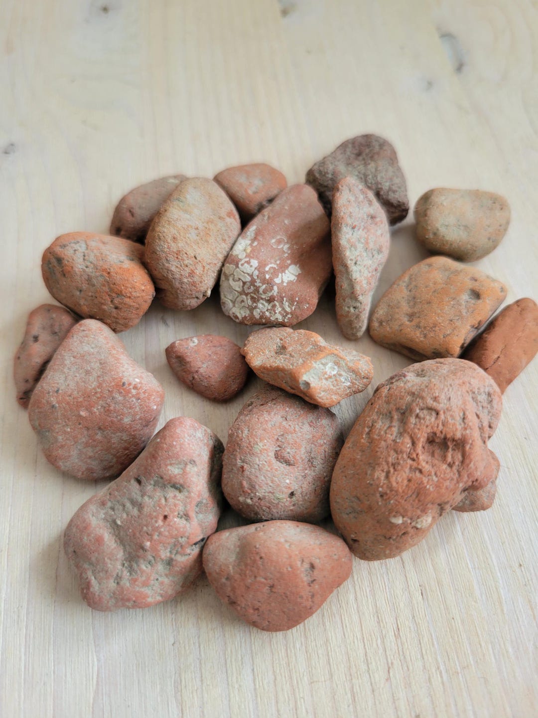 Ocean Rocks, Terracotta Orange Clay Beach Rocks, Beach Stones, Beach ...