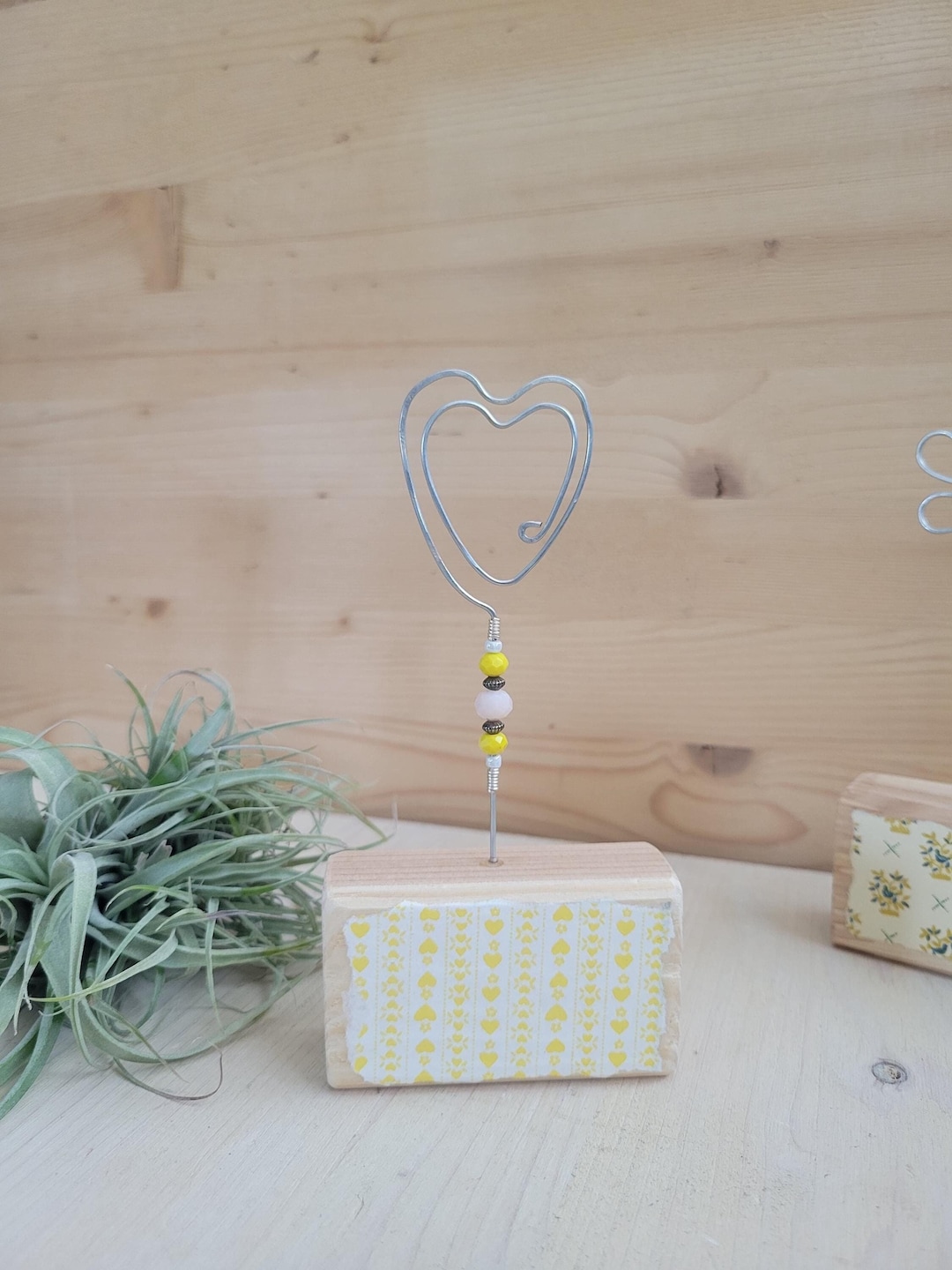 Heart Picture Holder, Note Holder, Card Holder, Wood Photo Stand ...
