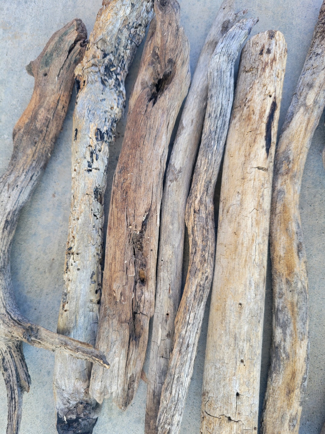 8 Natural Drift Wood Pieces, Mixed Lot Drift Wood Sticks, Driftwood ...