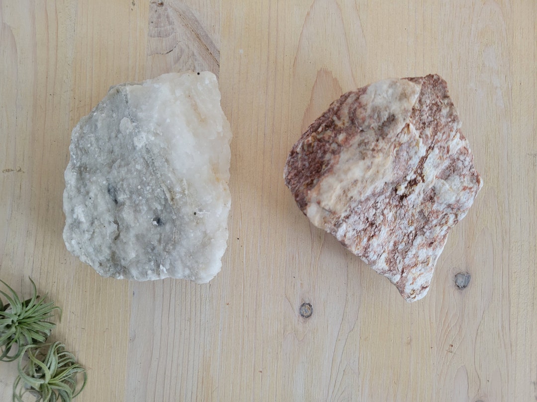 Gypsum Mineral Unpolished, Raw Gypsum, Red and White, Crystal, Raw ...