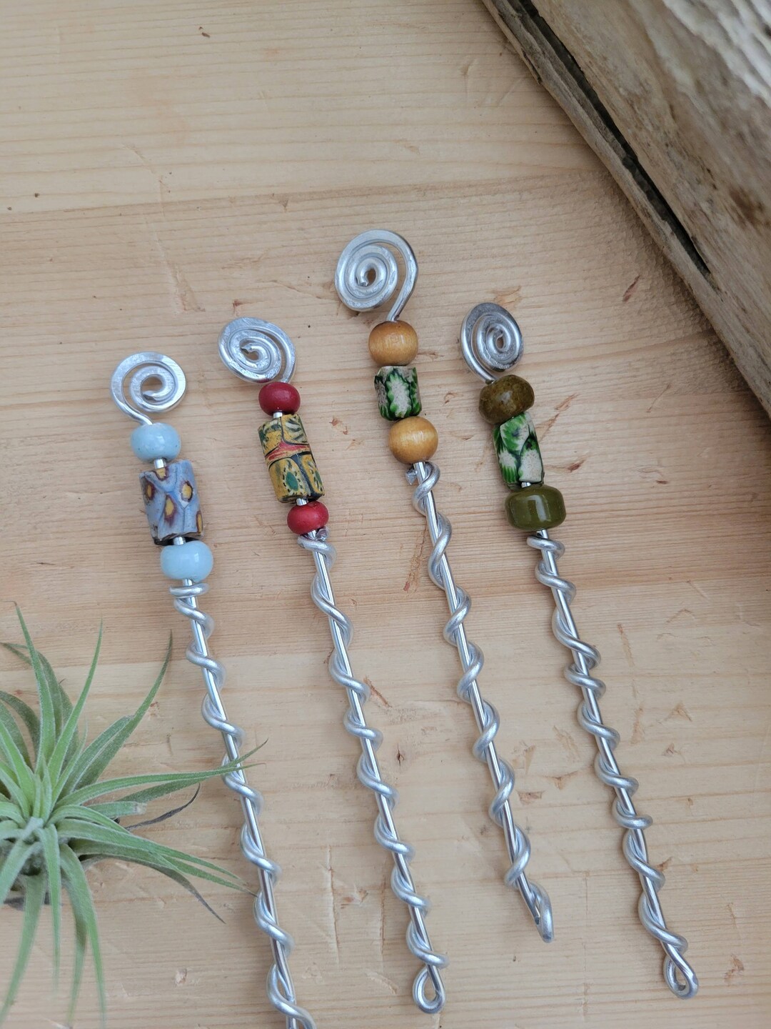 Boho Plant Stake, Plant Décor, Plant Stake, Wire Plant Stake, Planter ...