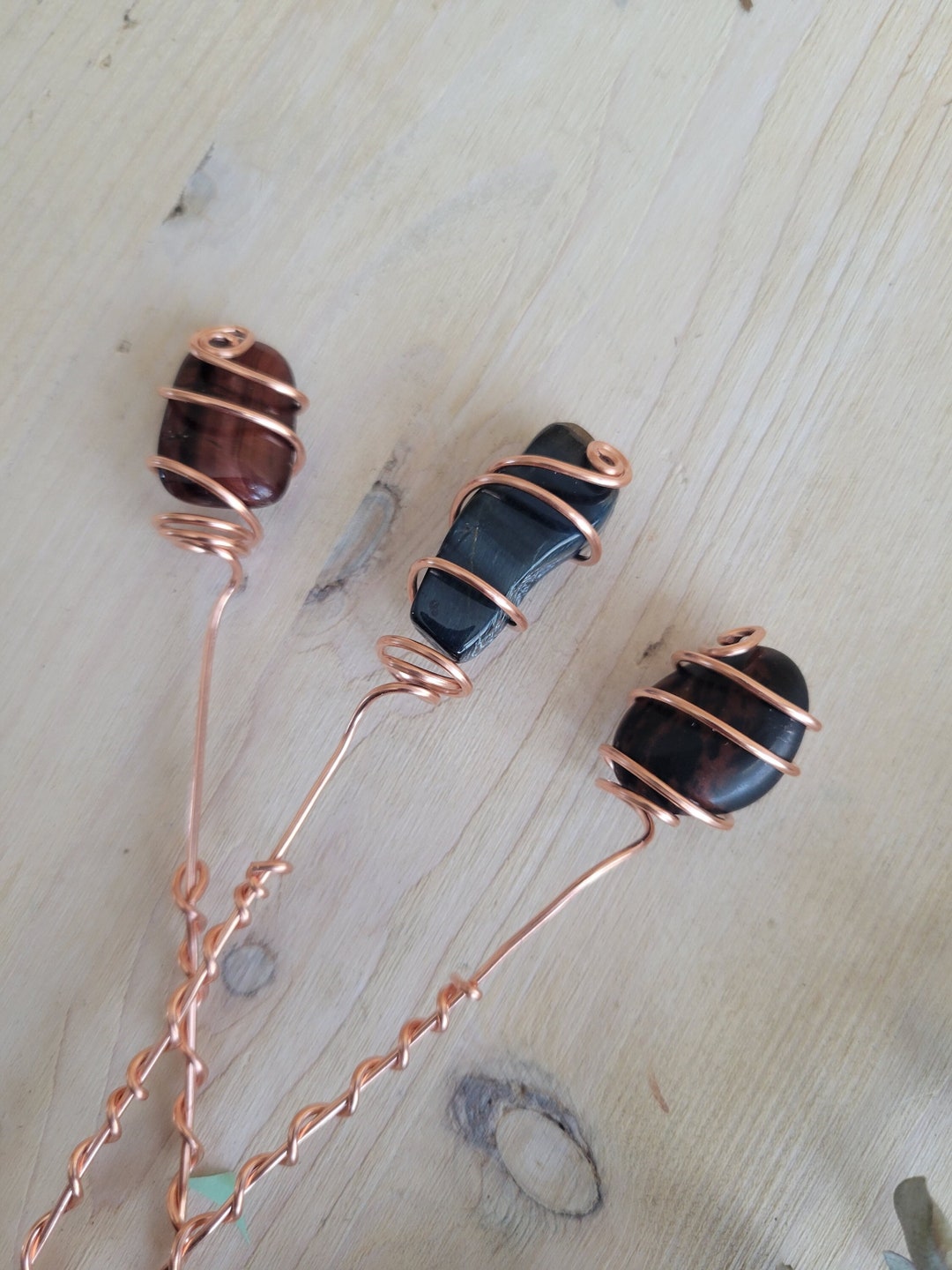 Plant Stake, Plant Décor, Gemstone Plant Stake, Plant Accessory ...