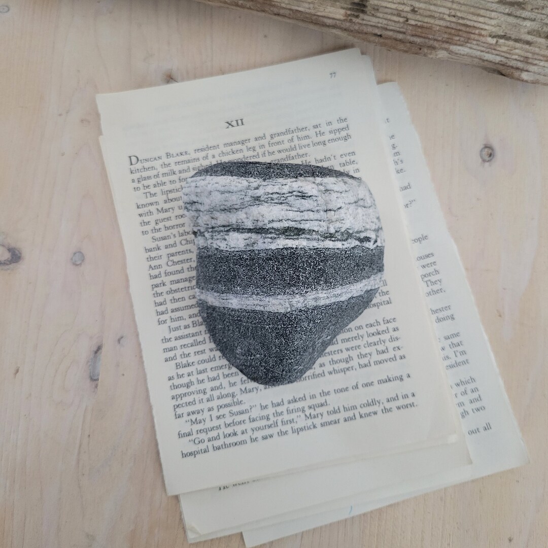 Natural Wishing Stone, Wishing Rock Gift, Harmony Stone, Quartz Striped ...