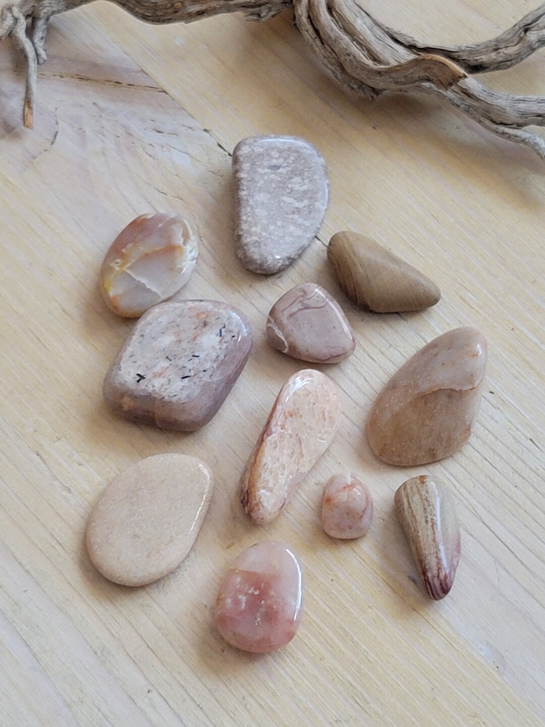 Ocean Rocks, Pink Tone, 11 Count, Beach Rocks, Beach Stones, Striped ...