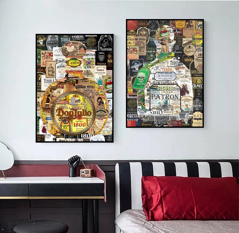 Liquor Art Collage Poster Gift Print - Tequila Don Julio - Made Out of ...