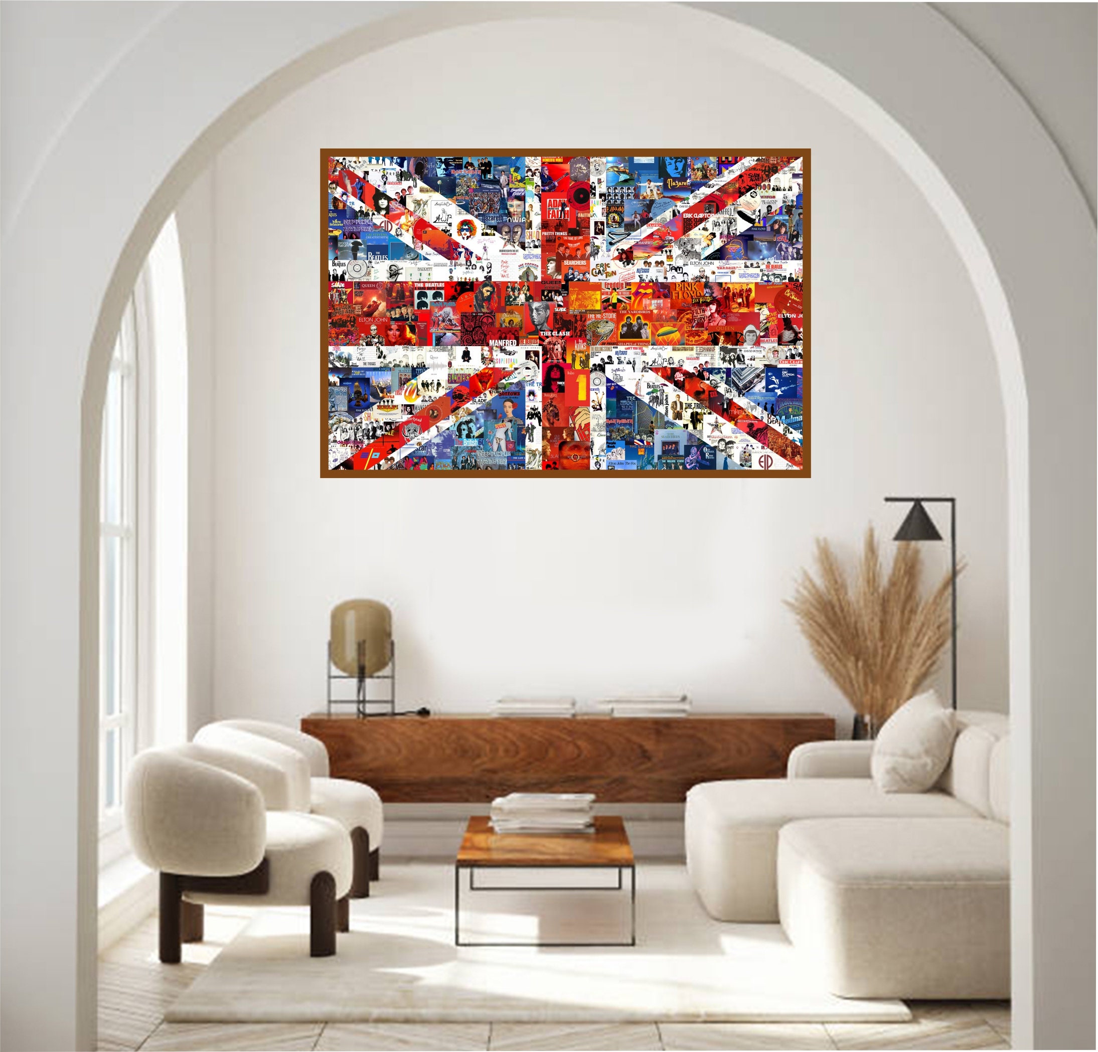 Flag British Art Collage Poster Print Made Out of UK Famous Top Classic ...