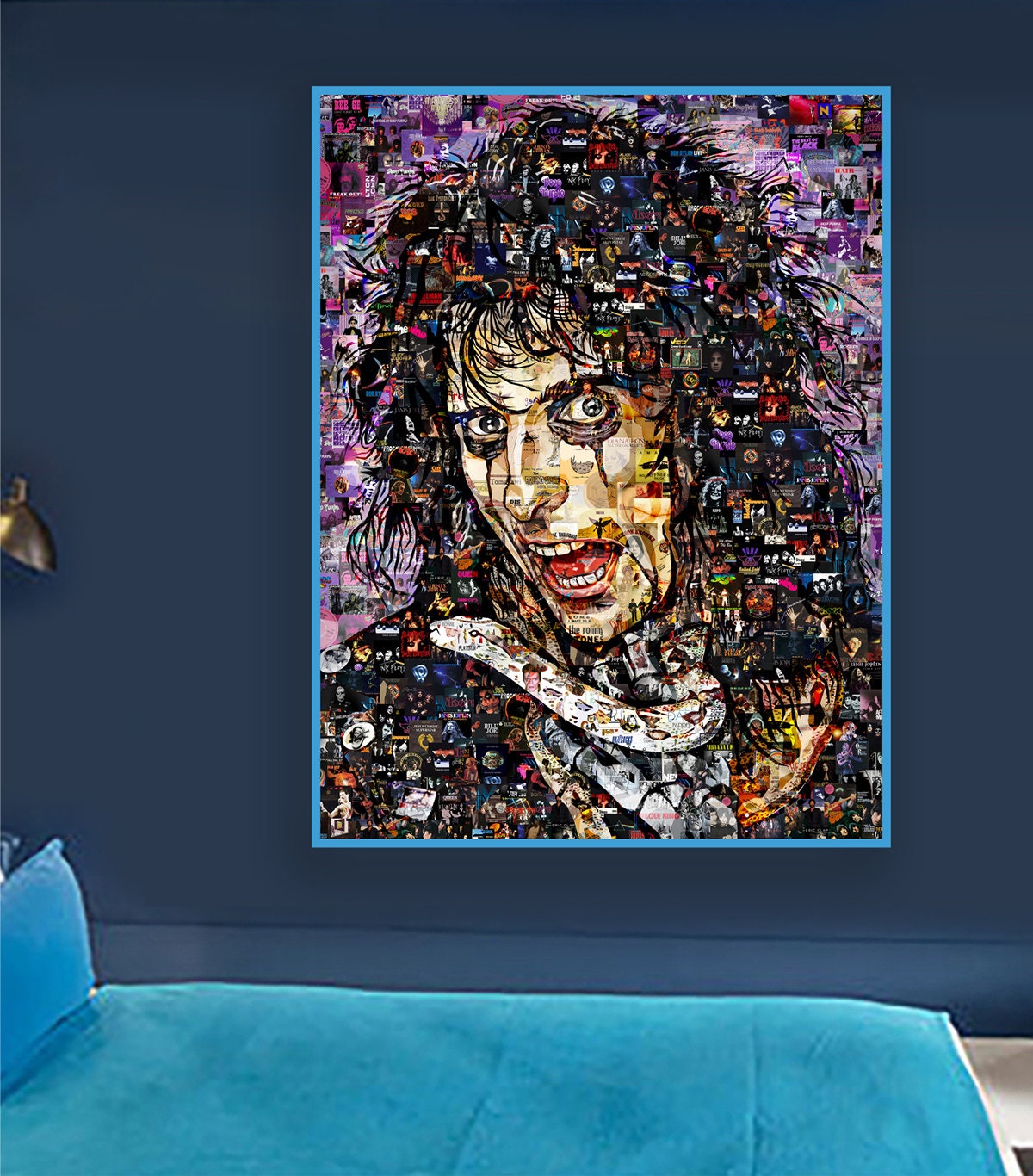 Art Collage Poster Gift ALICE COOPER Print Made Out of Famous Top ...