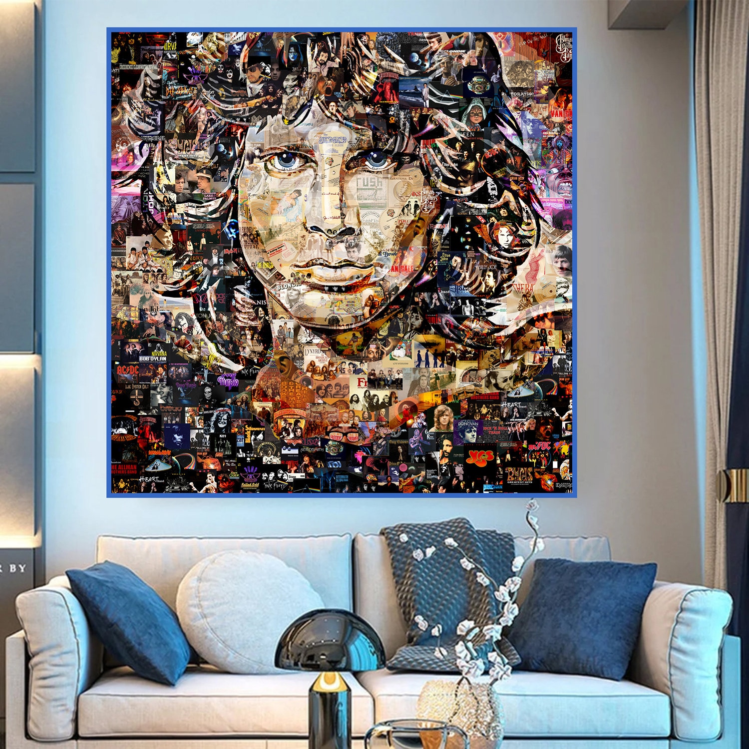 Art Collage Poster Gift Jim Morrison the Doors Print Made Out of Music ...