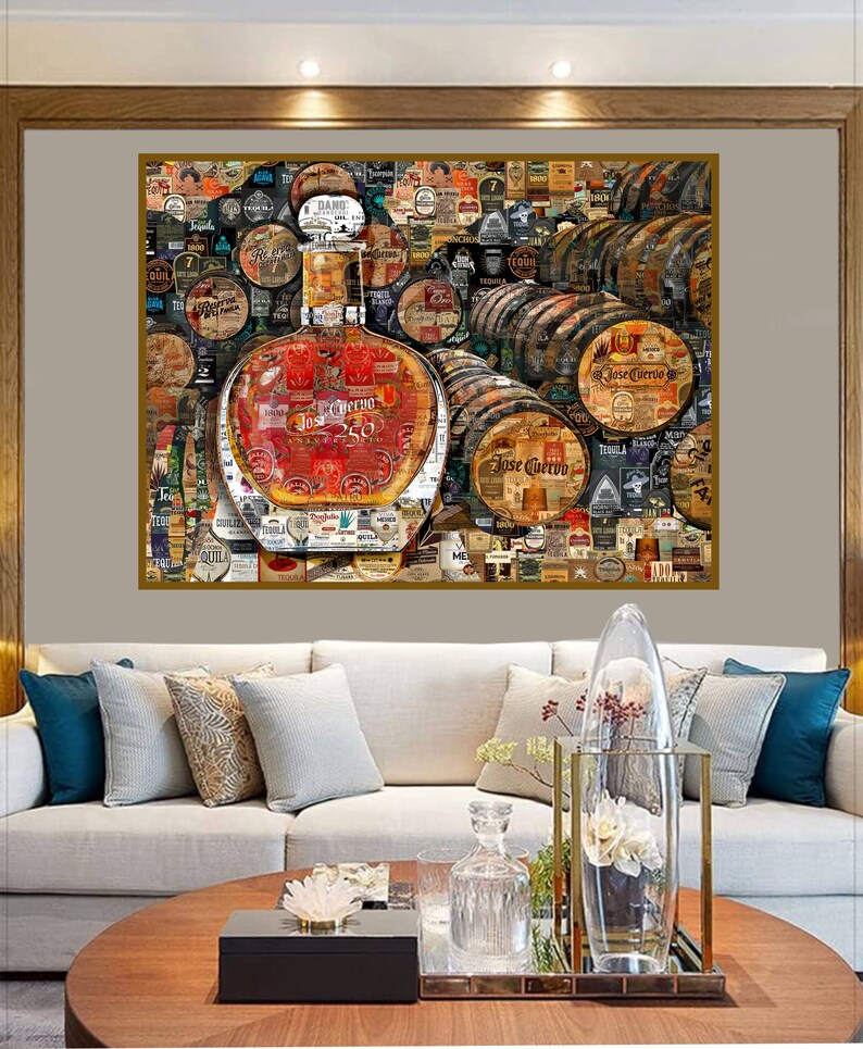 Liquor Art Collage Poster Gift Print - Tequila Jose Cuervo - Made Out ...