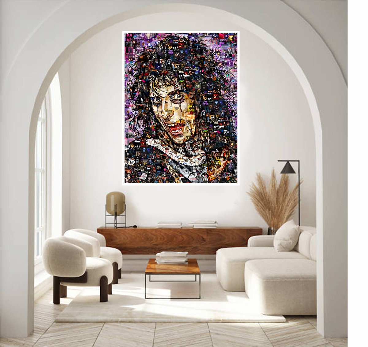 Art Collage Poster Gift ALICE COOPER Print Made Out of Famous Top ...
