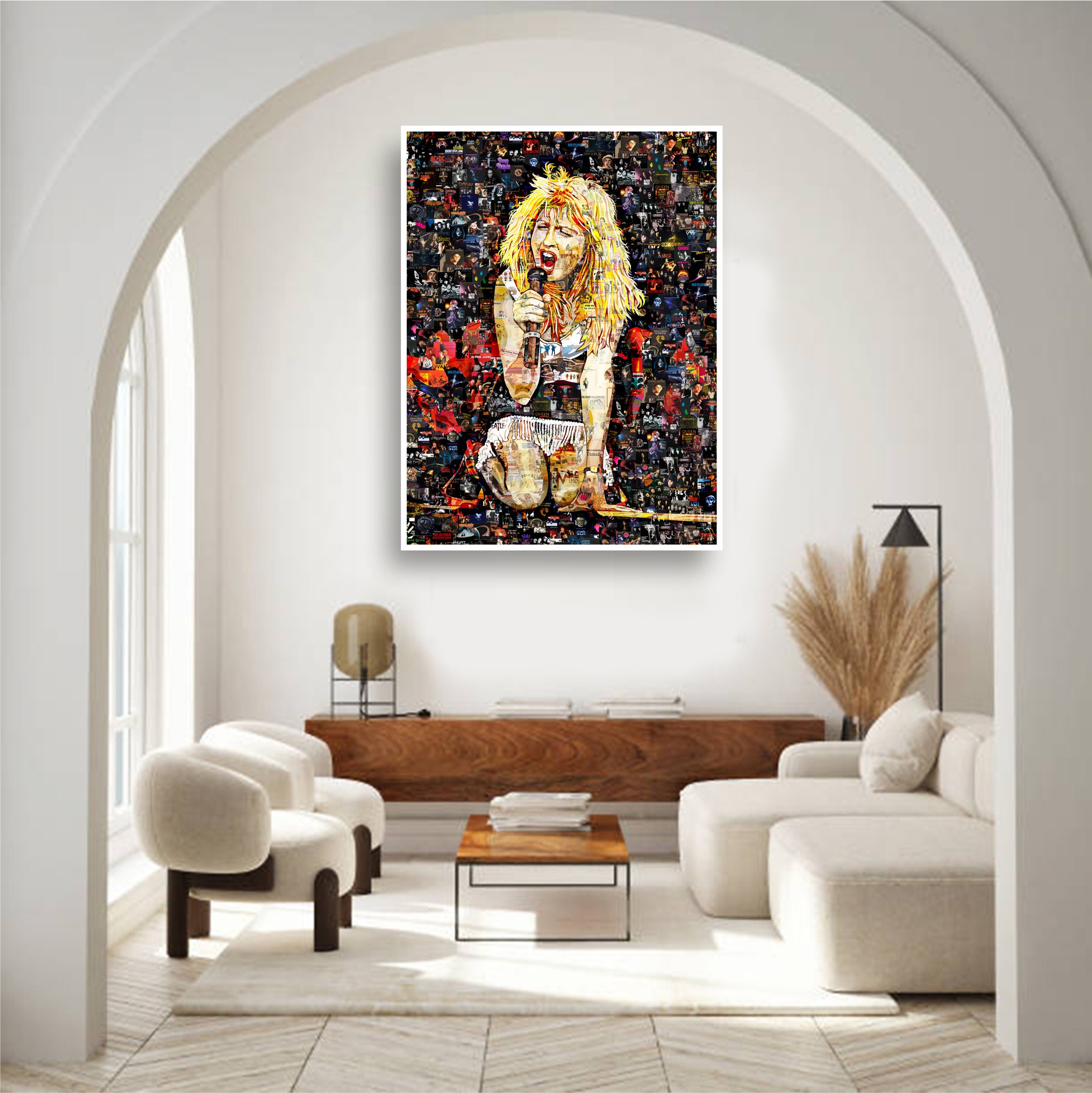 Art Collage Poster Print CYNDI LAUPER Made Out of Music Albums - Etsy