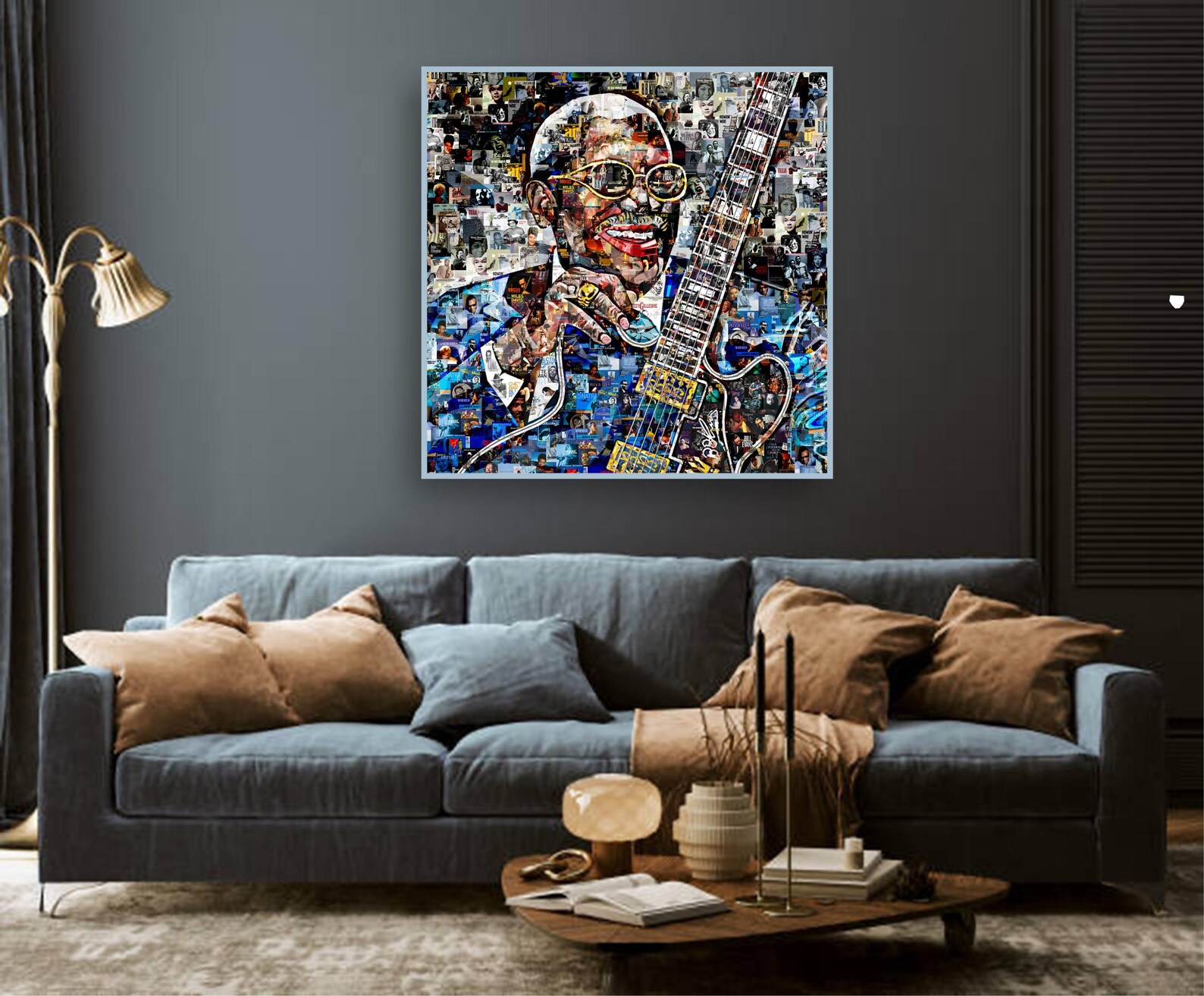 Art Collage Poster Gift Print BB KING Made Out of Jazz Blues Bands ...