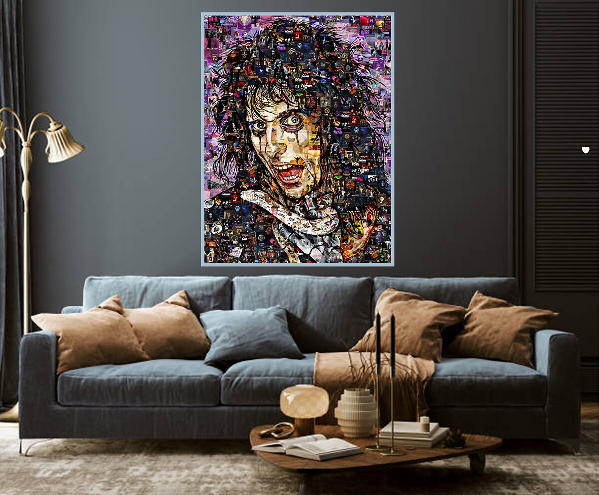 Art Collage Poster Gift Alice Cooper Print Made Out of - Etsy