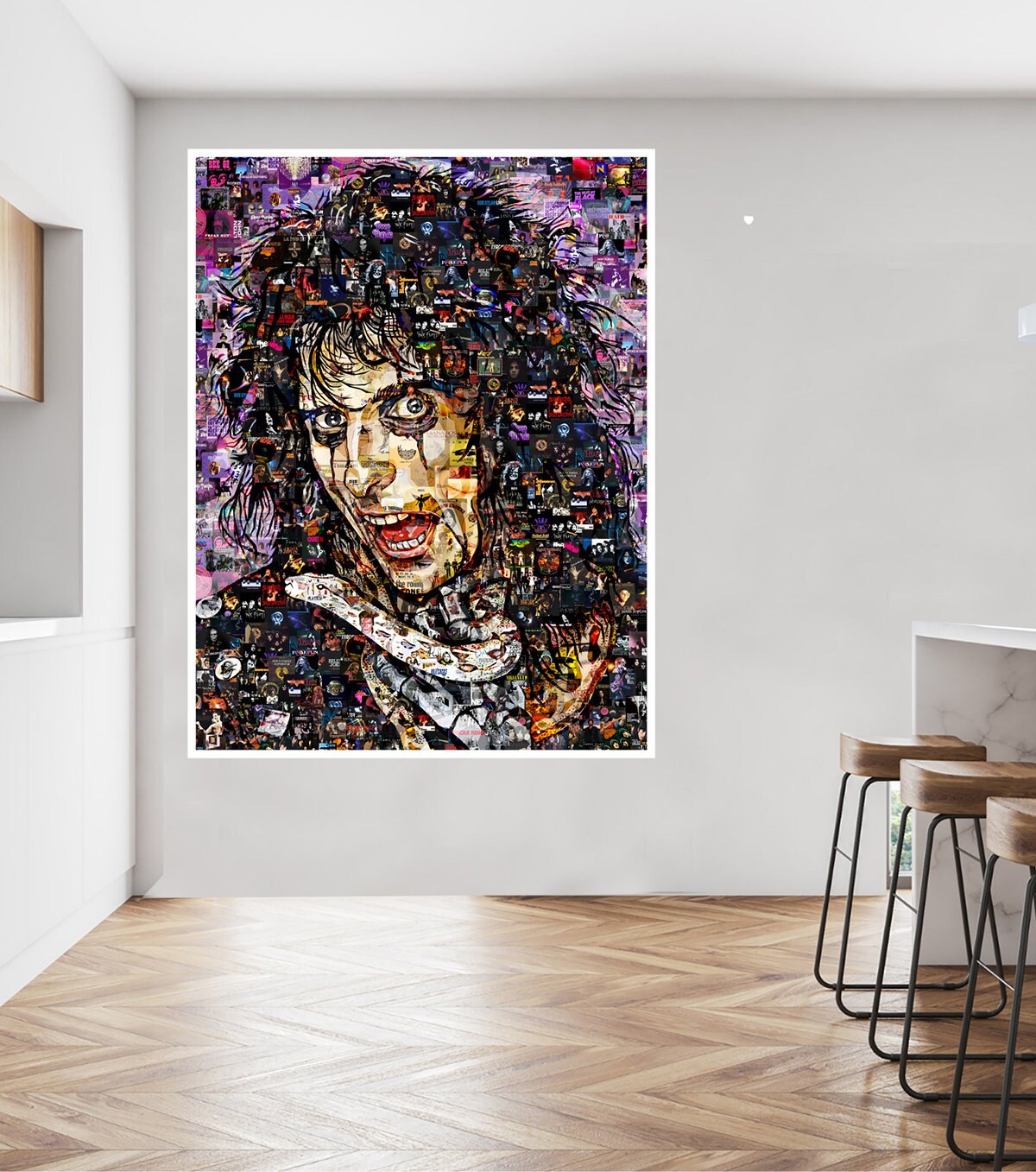 Art Collage Poster Gift Alice Cooper Print Made Out of - Etsy