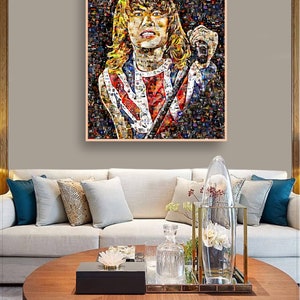 Art Collage Poster Gift Print Joe DEF LEPPARD Made Out of Famous Top ...