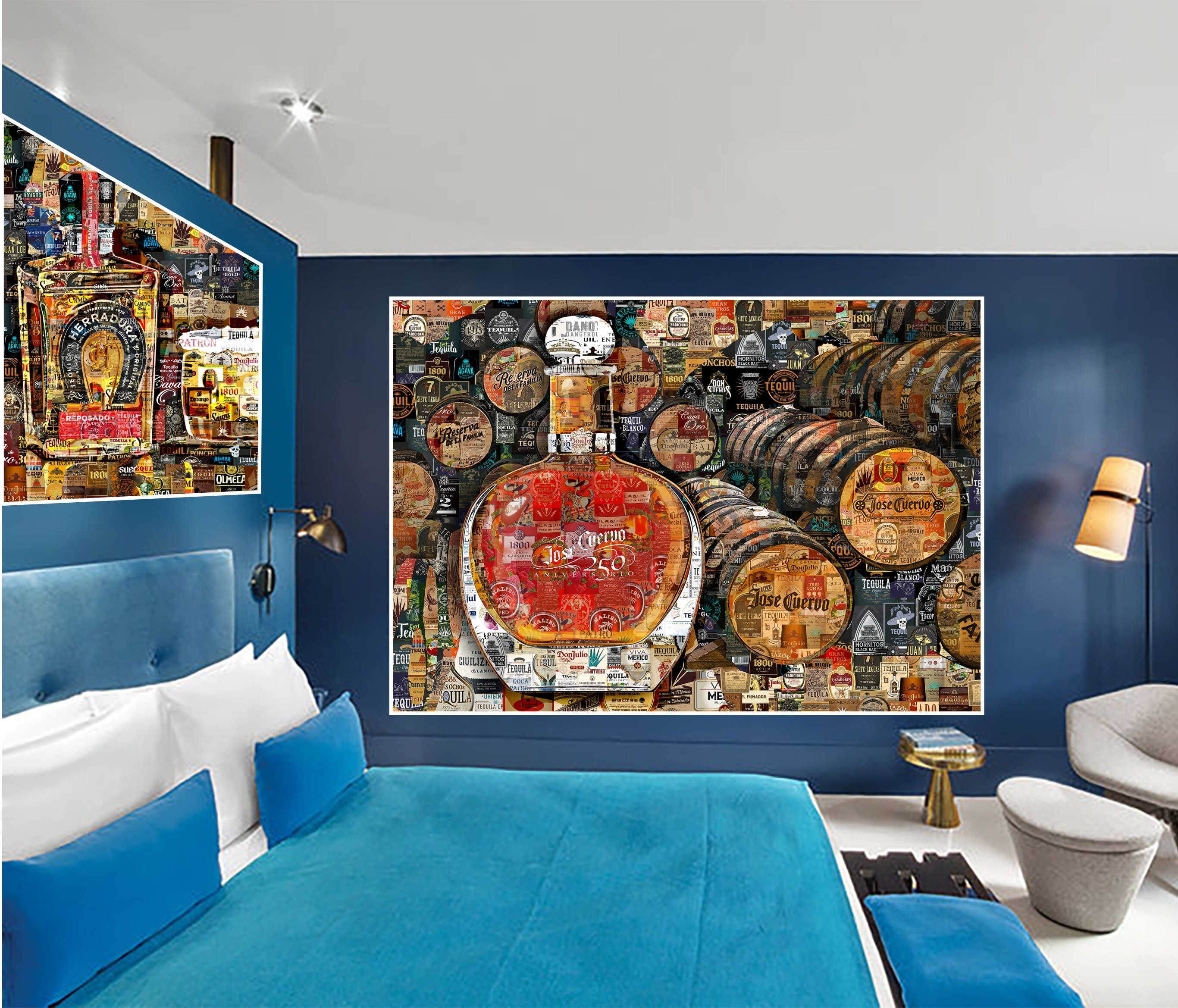 Liquor Art Collage Poster Gift Print Tequila Jose Cuervo Made Out of ...