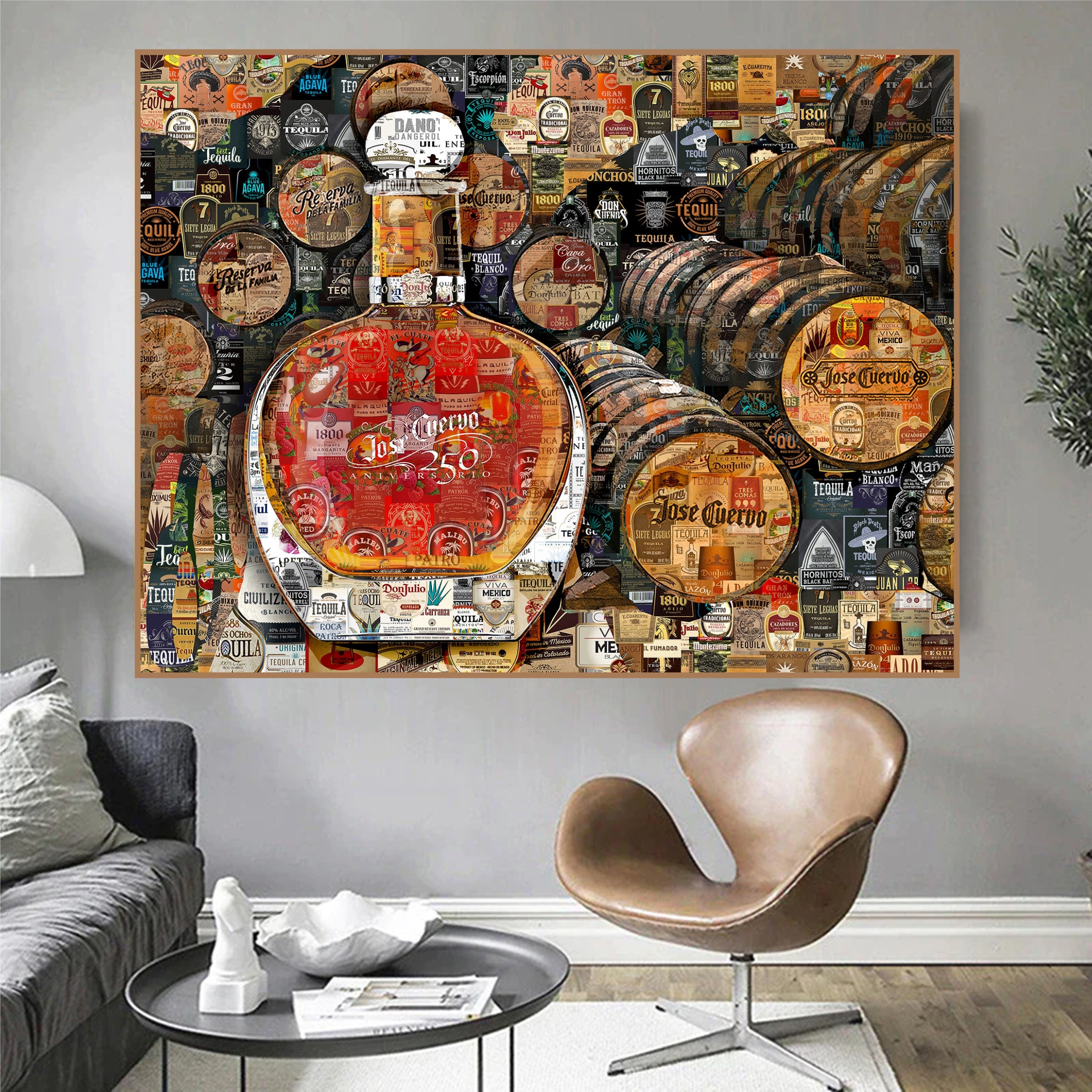 Liquor Art Collage Poster Gift Print - Tequila Jose Cuervo - Made Out ...