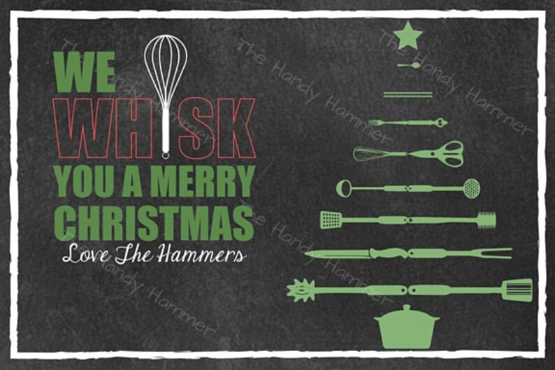 Christmas Cards for Cooking or Foodie Family Fully Custom - Etsy