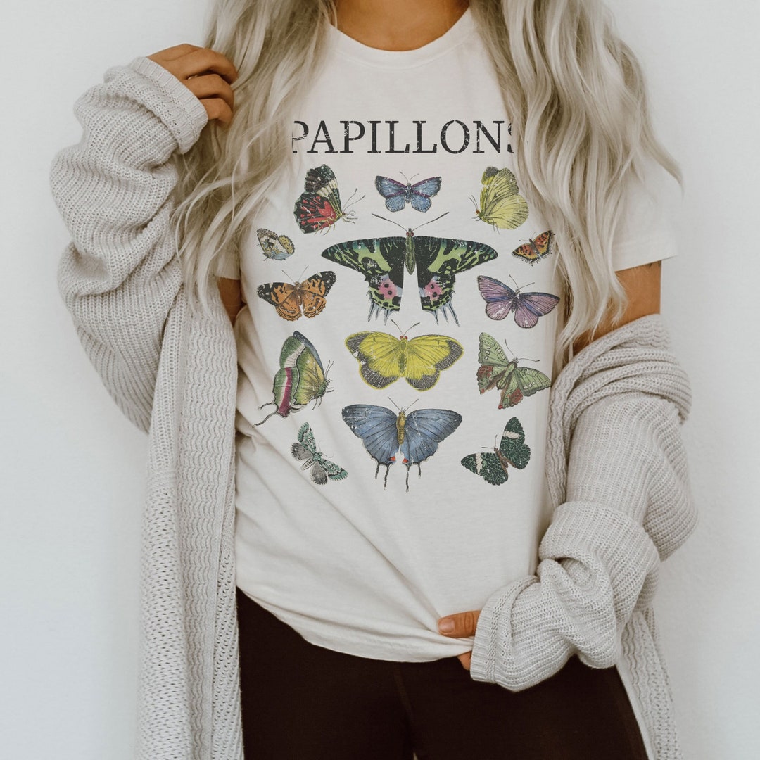 Butterfly Graphic Tee: Papillons Unisex Soft T-shirt - Etsy