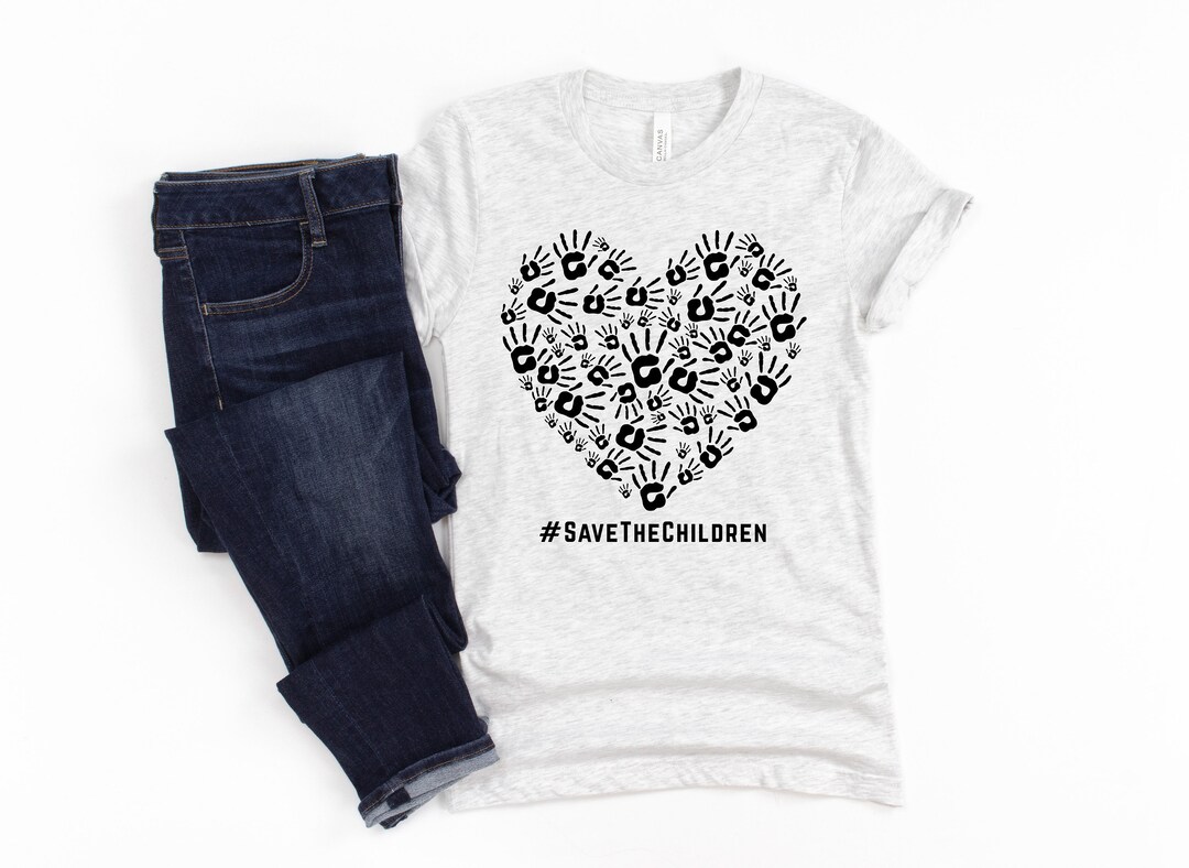 Save Our Children End Human Trafficking Handprint Heart Ultra Soft ...
