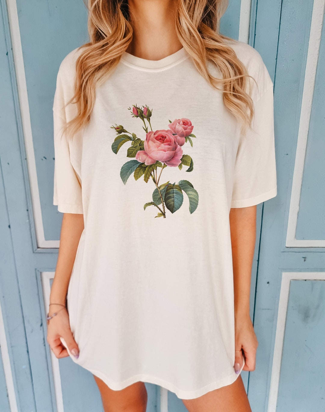 Vintage Floral Botanical Old Garden Roses Pink Super Comfort ...