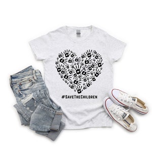 Save Our Children End Human Trafficking Handprint Heart Ultra Soft ...