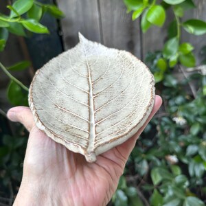 Leaf Dish, Pressed Hydrangea Leaf Pottery Bowl, Jewelry Leaf Dish, Home ...