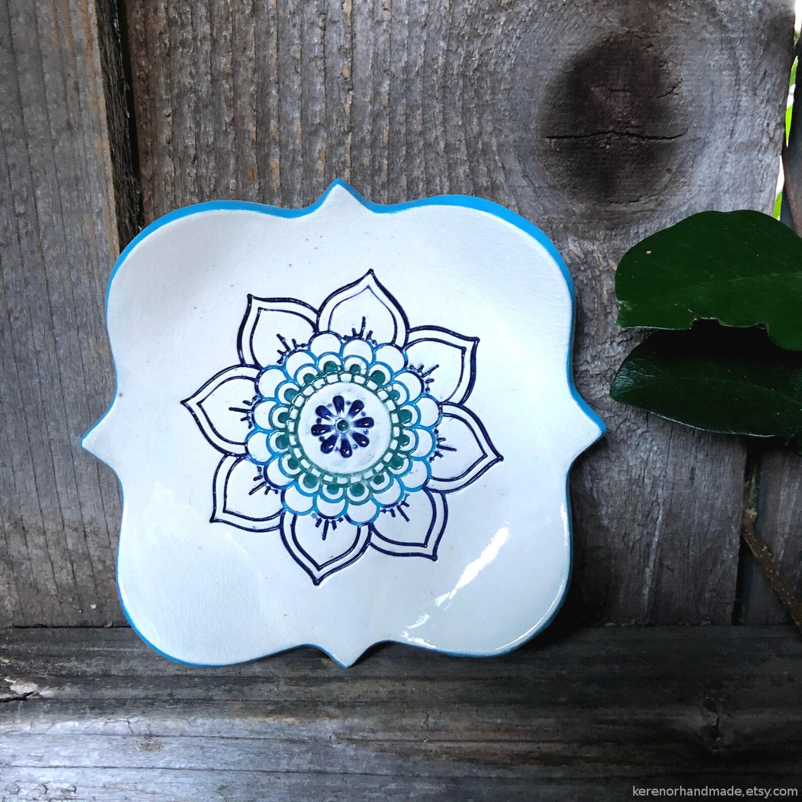 Ceramic Mandala Dish Ceramic Jewelry Dish Yoga Mandala Dish - Etsy